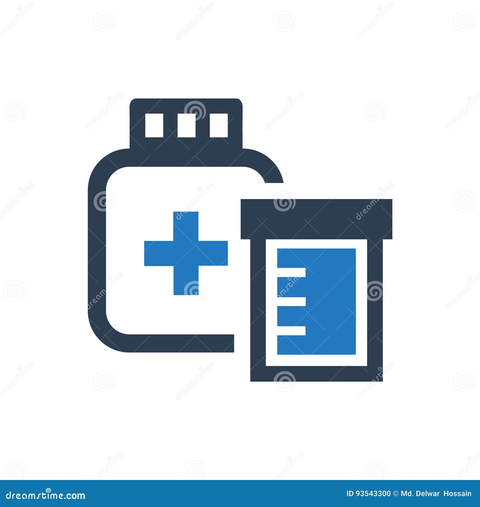 Medication Icon stock vector. Illustration of drug, symbol - 93543300