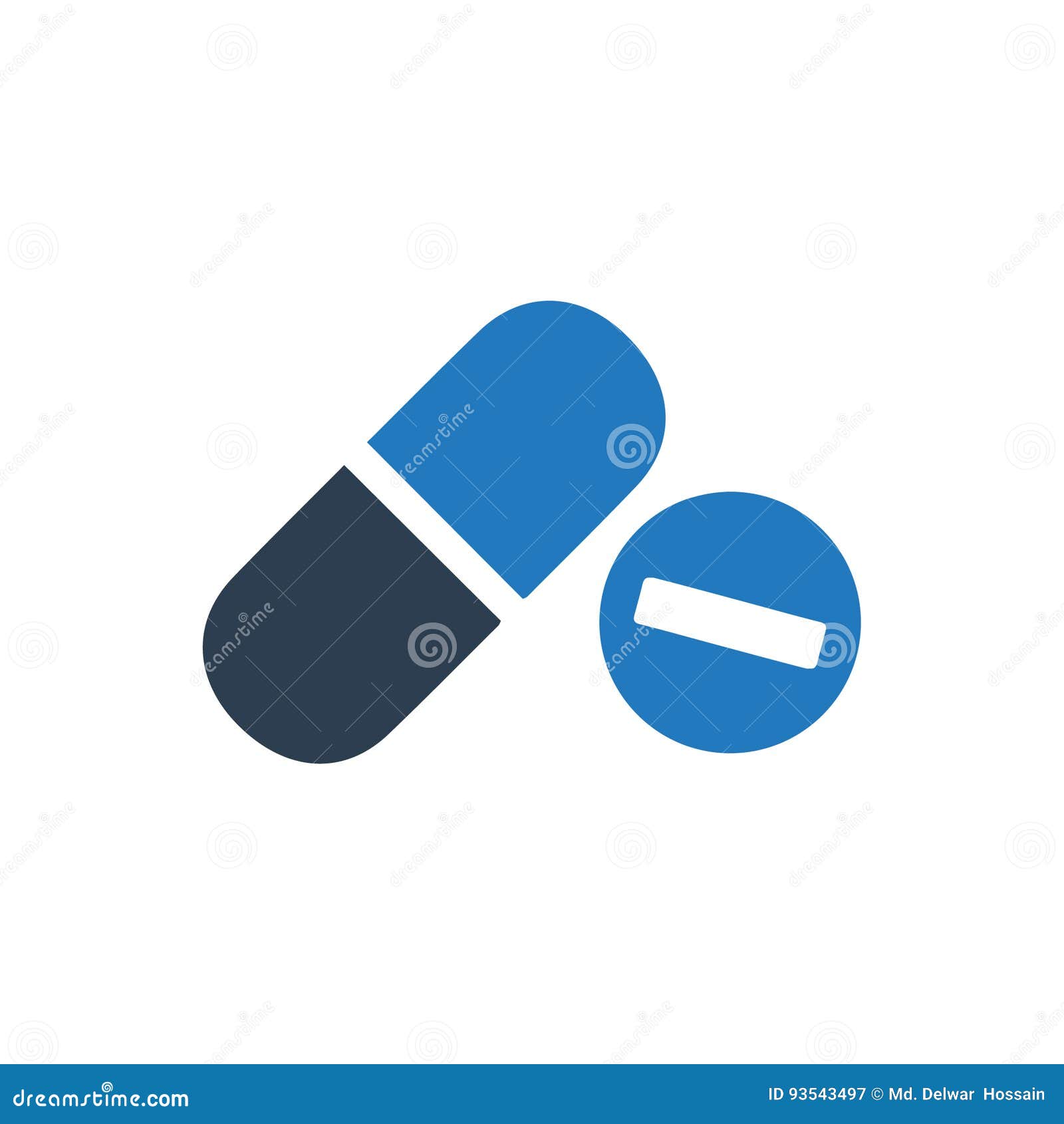 Medication Icon stock vector. Illustration of medication - 93543497