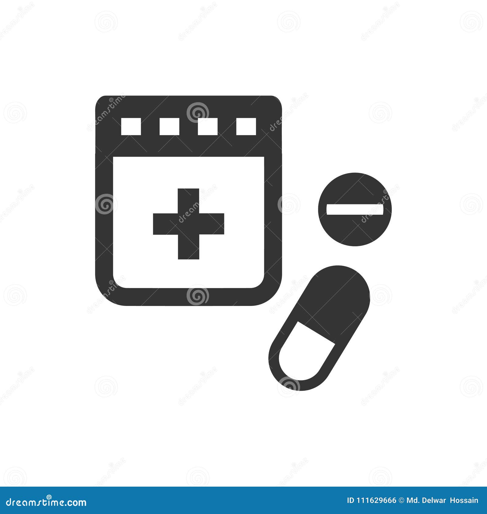 Medication Icon stock vector. Illustration of medication - 111629666