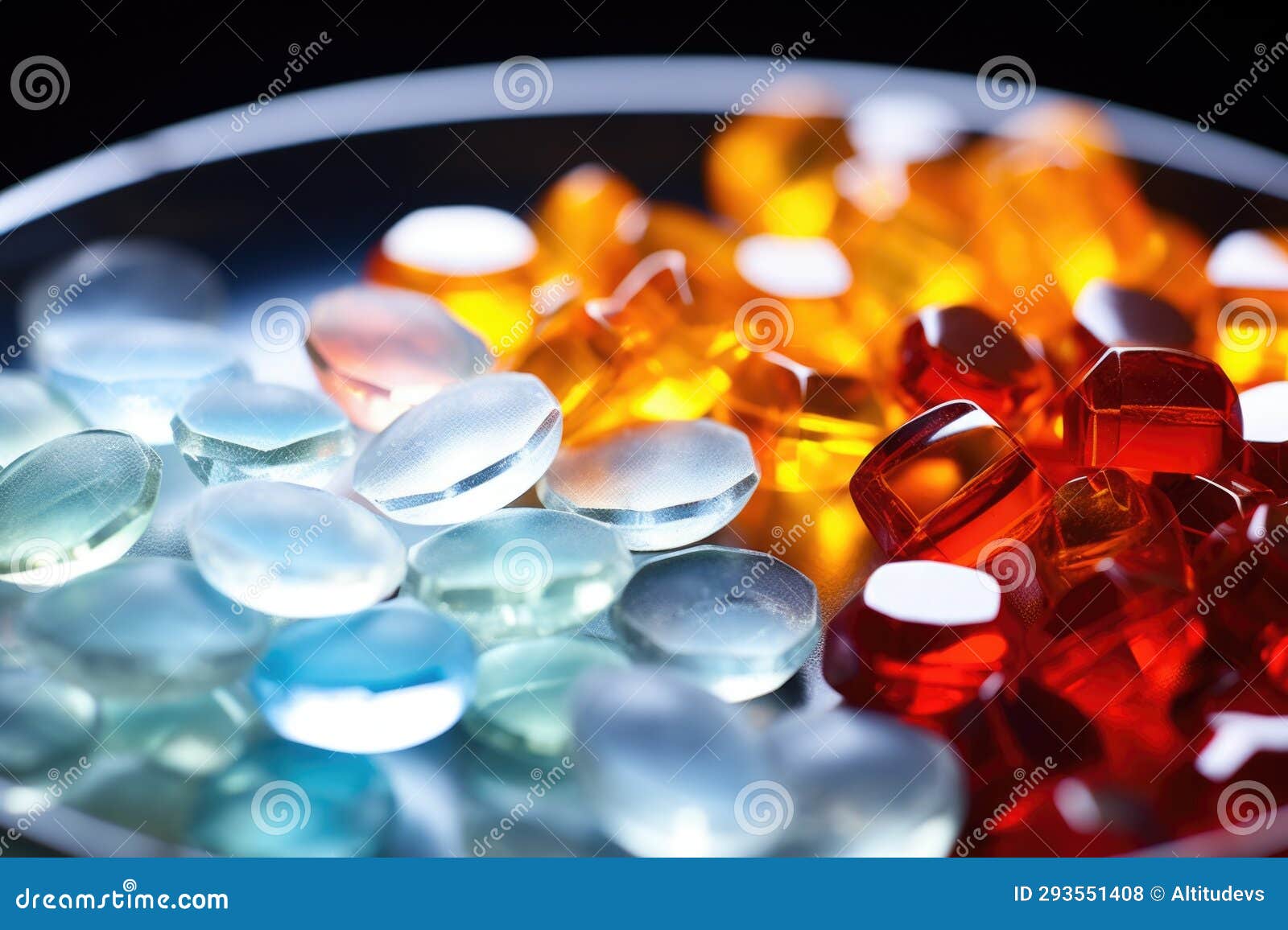 Medication in a Petri Dish Under a Microscope Stock Photo - Image of ...