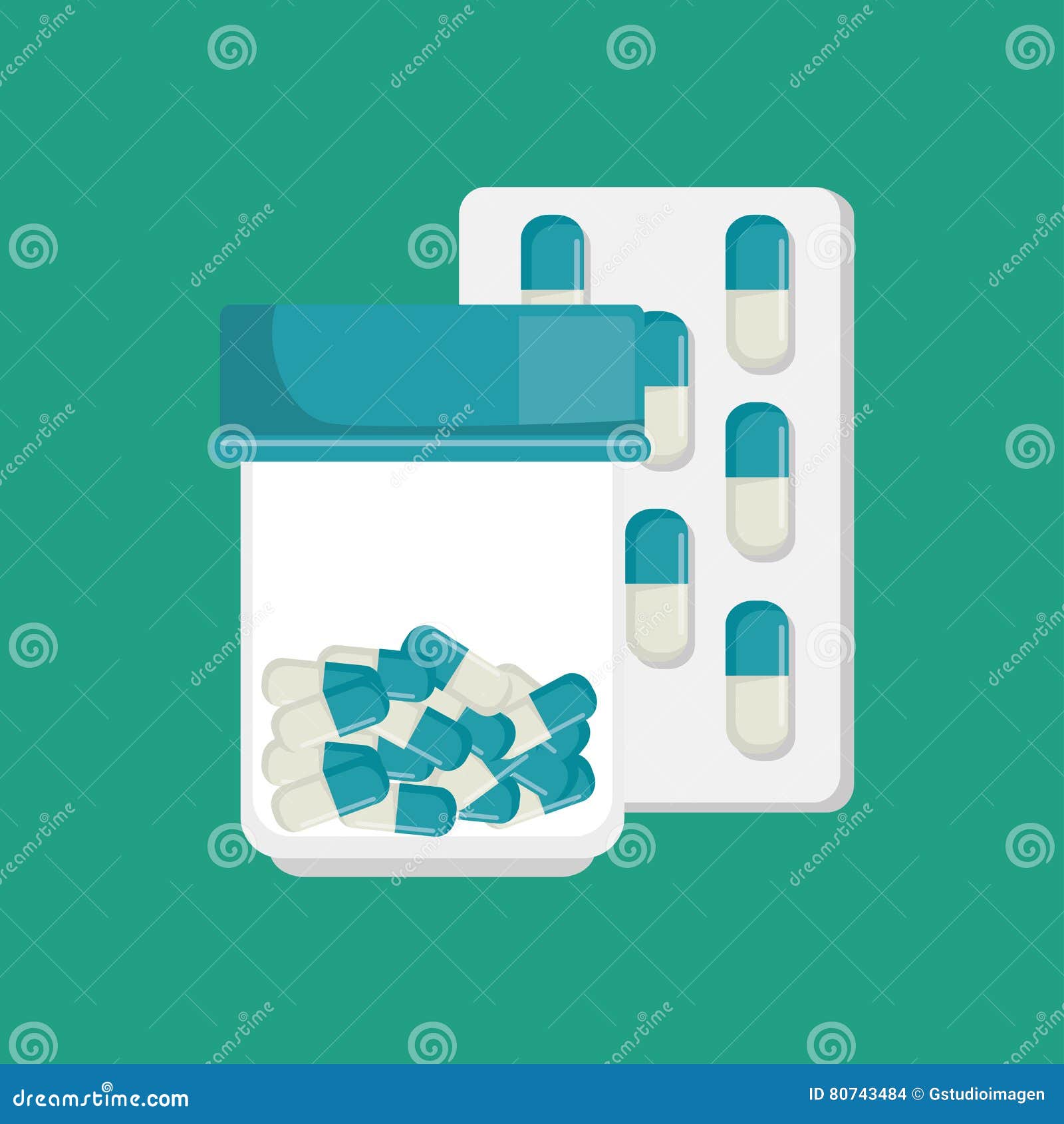 Medication Pharmacy Capsule Medical Stock Vector - Illustration of ...