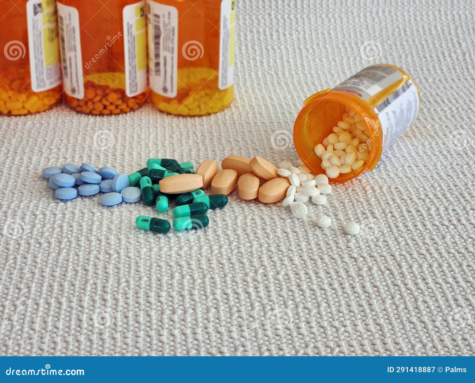 Medication in pill bottle stock image. Image of bottle - 291418887