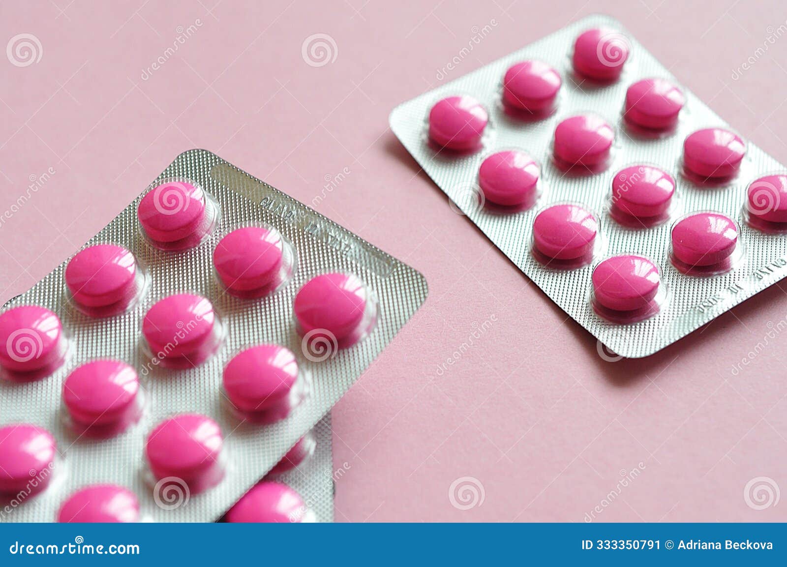Medication on Pink Background Stock Illustration - Illustration of ...