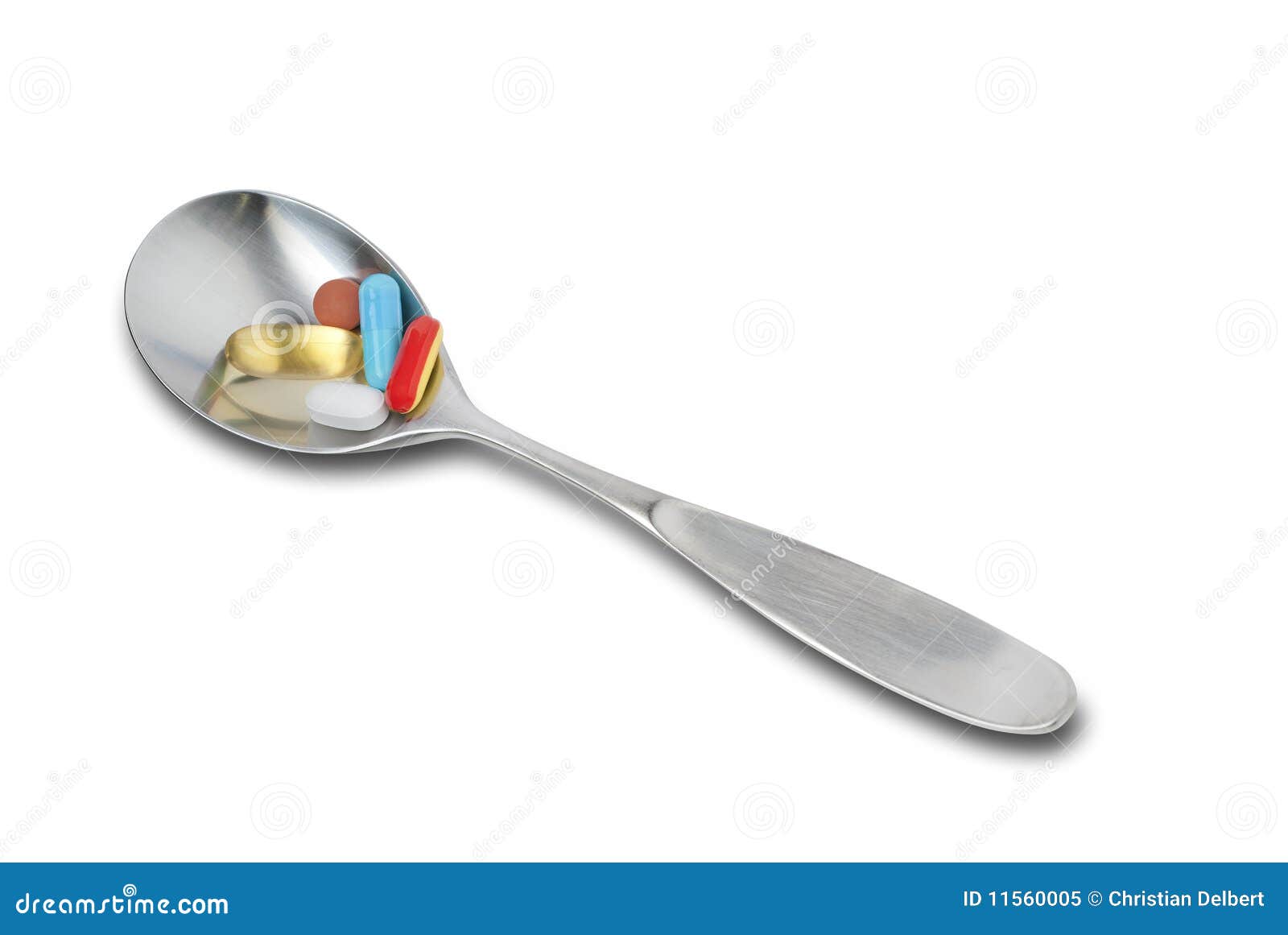 Medication spoon,isolated stock image. Image of dose - 11560005