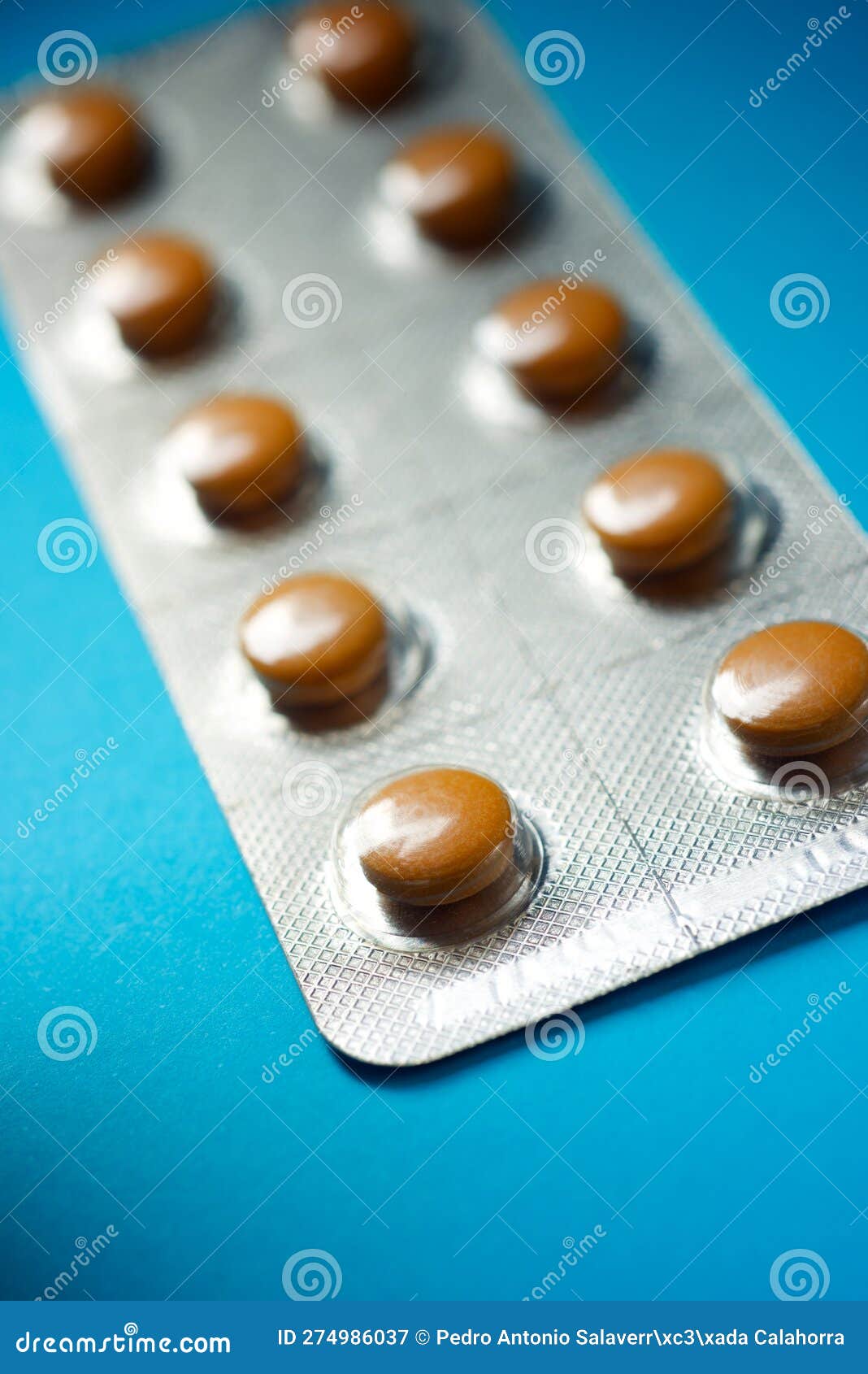 Medication Tablets Packed In Blister Packs On A Table Royalty-Free ...