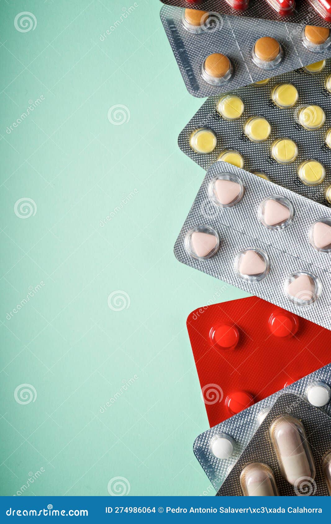 Medication Tablets Packed In Blister Packs On A Table Royalty-Free ...