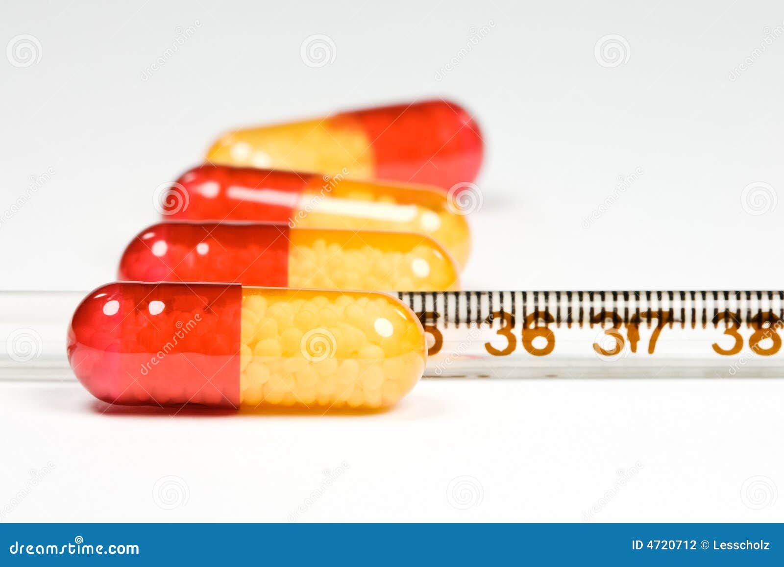 Medication And Thermometer Picture. Image: 4720712