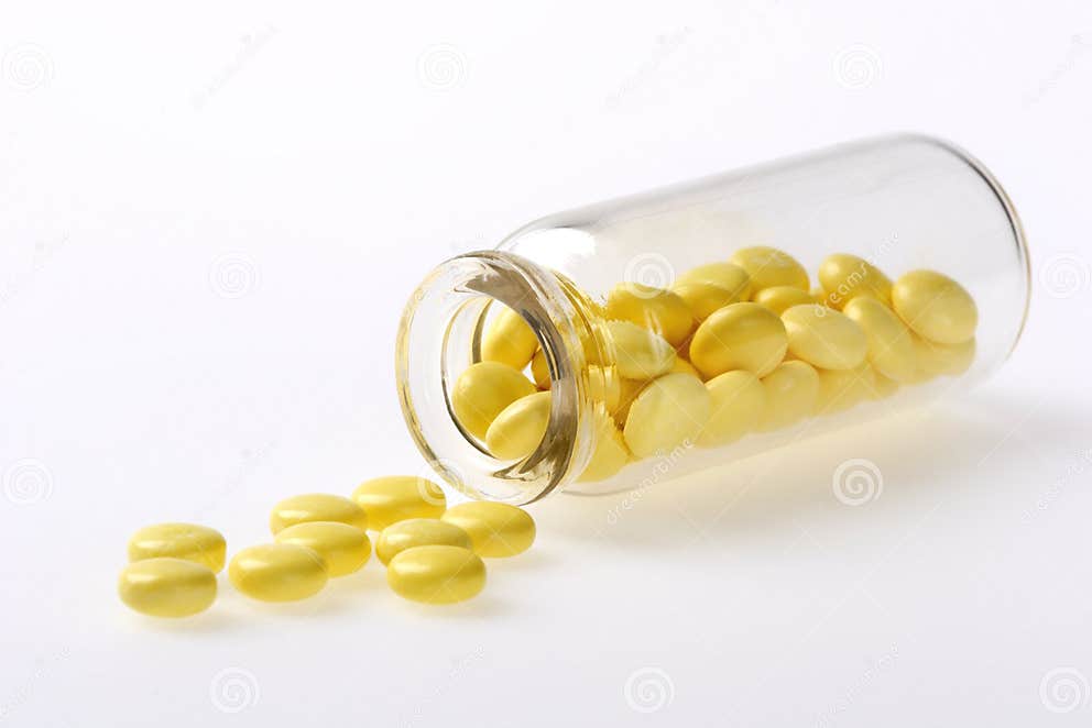 Medication, Yellow Tablet stock image. Image of capsules - 1519599