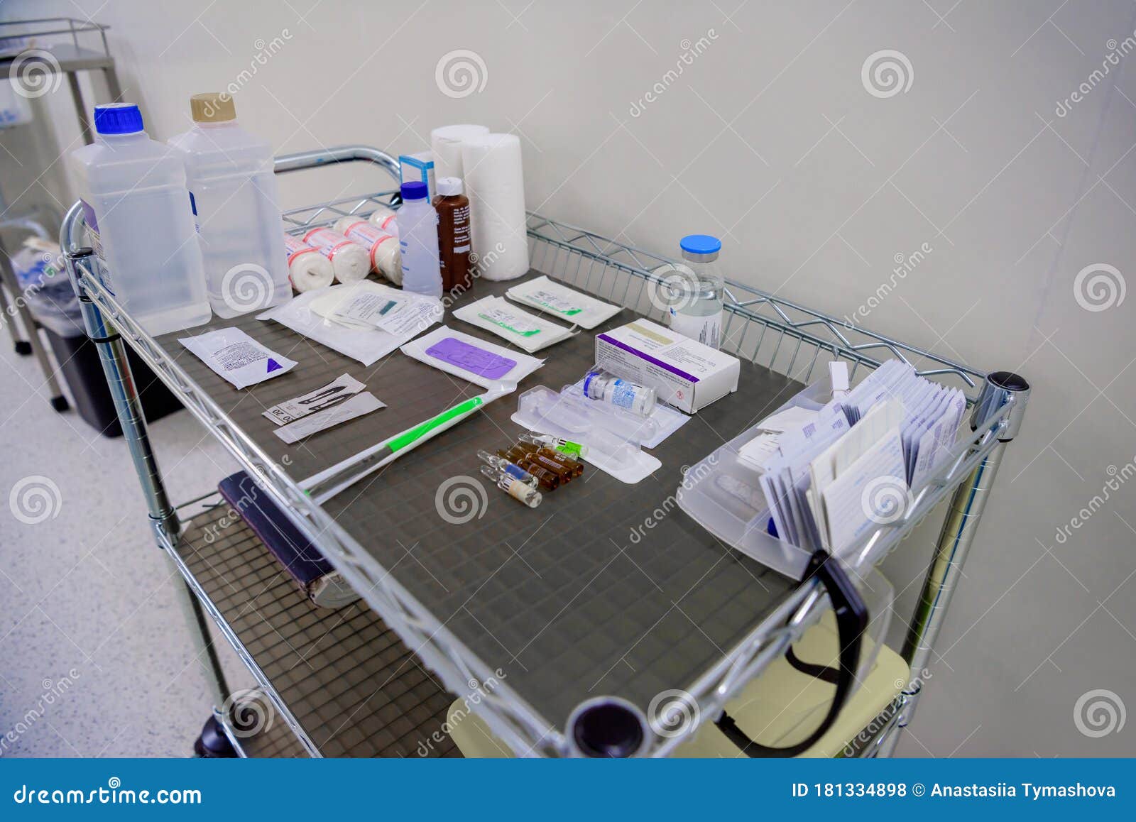 Medications Prepared for Surgery on the Operating Table Stock Photo ...