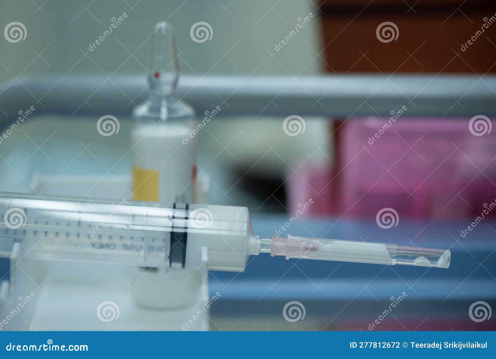 Medications Preparing for Injection in the Syringes and Needles for ...