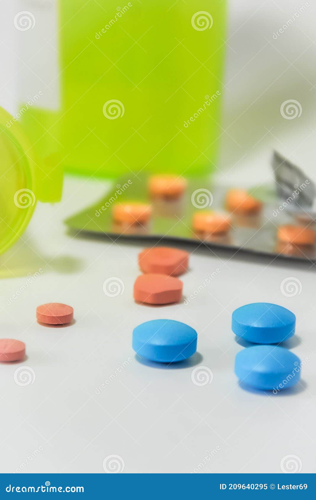 Various Drugs in Tablet Form in the White Background Stock Image ...