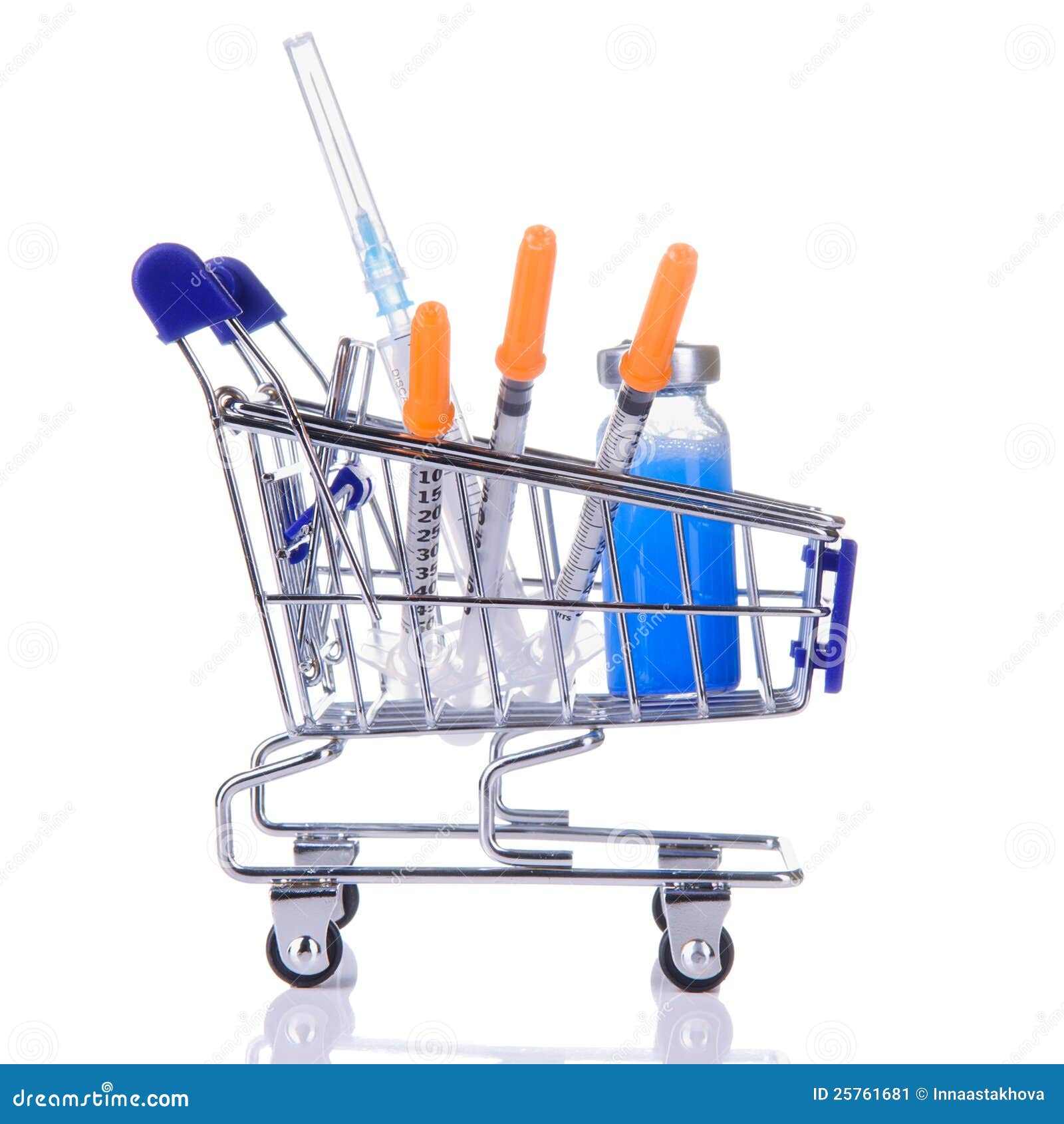 Medicijnen in de kar stock afbeelding. Image of geneeskunde - 25761681
