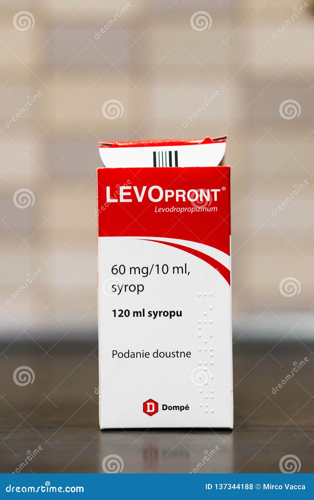 Medicina De Levopront En Una Caja Foto de archivo editorial - Imagen de ...