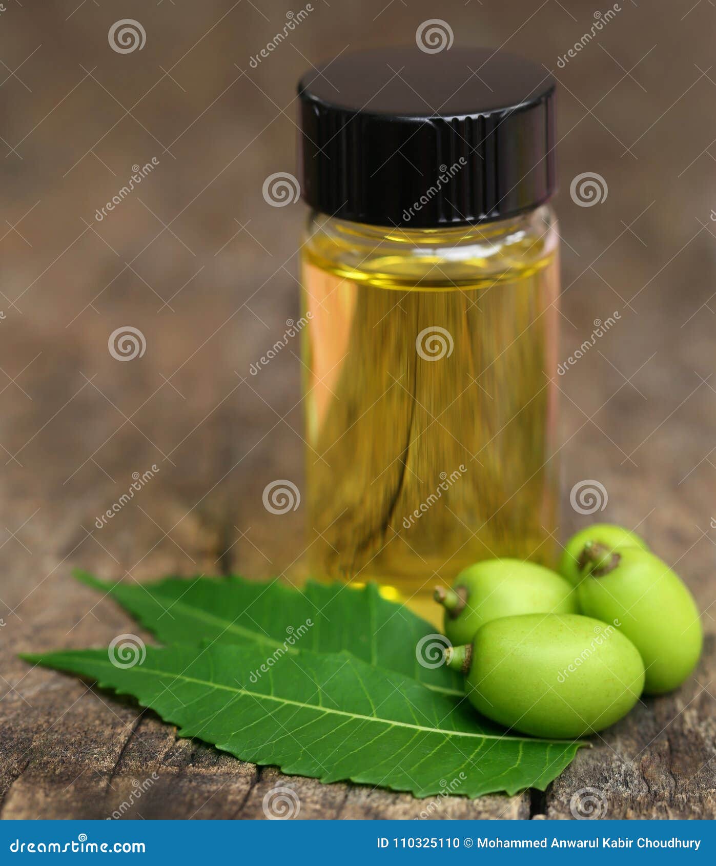 Medicinal Neem Leaves with Essential Oil Stock Photo - Image of margosa ...