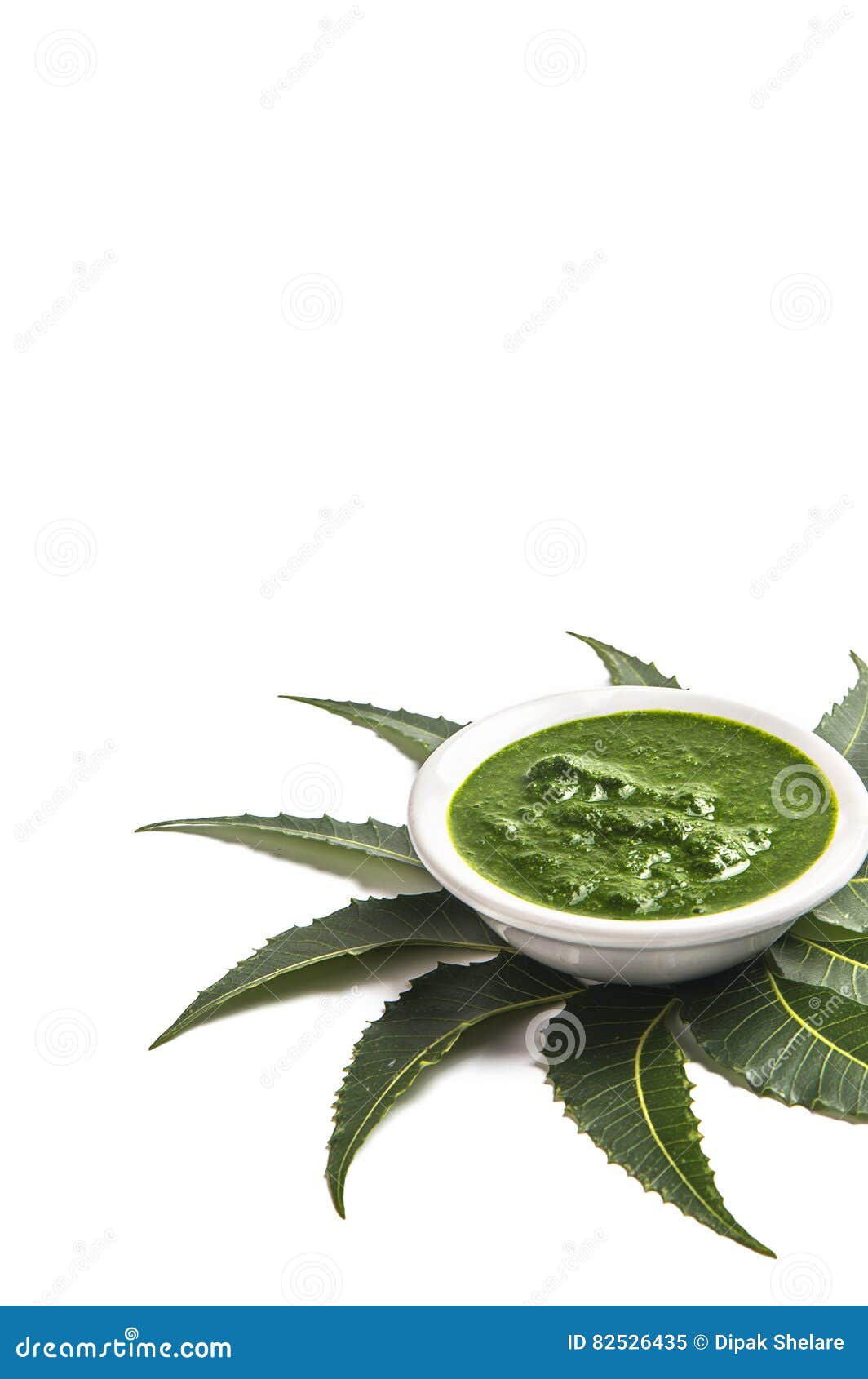 Medicinal Neem Leaves with Paste Stock Image - Image of leaves, cure ...
