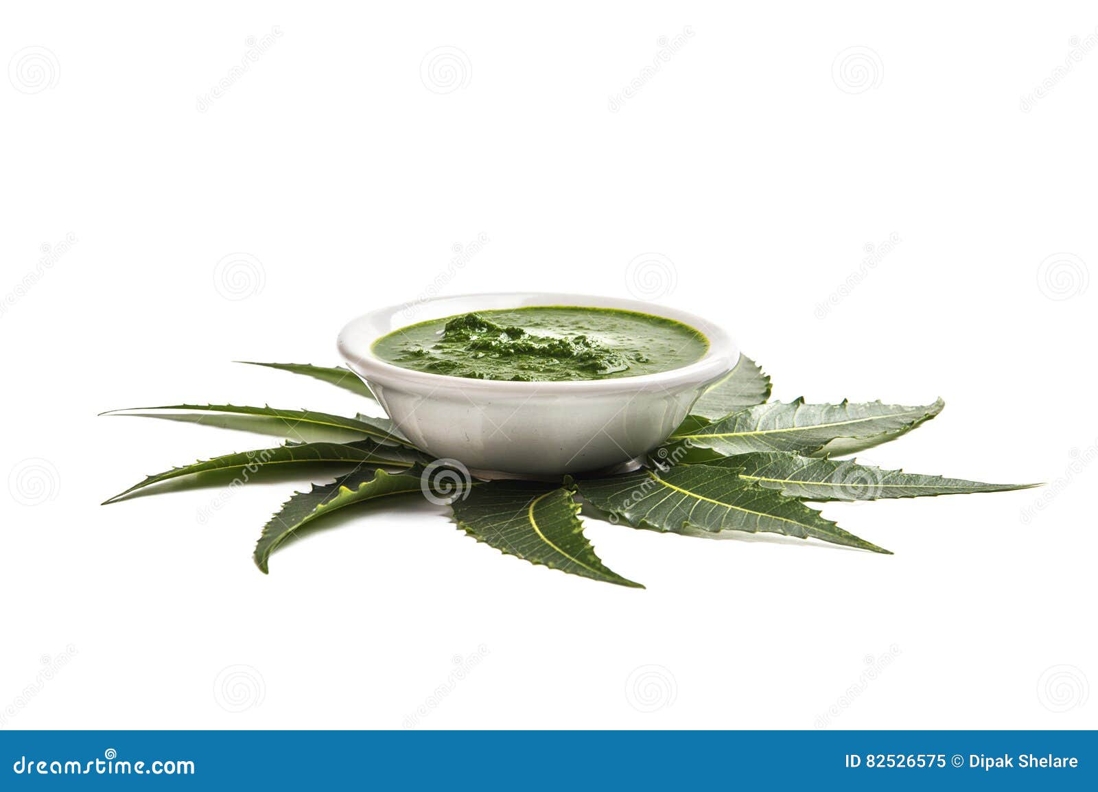 Medicinal Neem Leaves with Paste Stock Image - Image of foliage, leaves ...