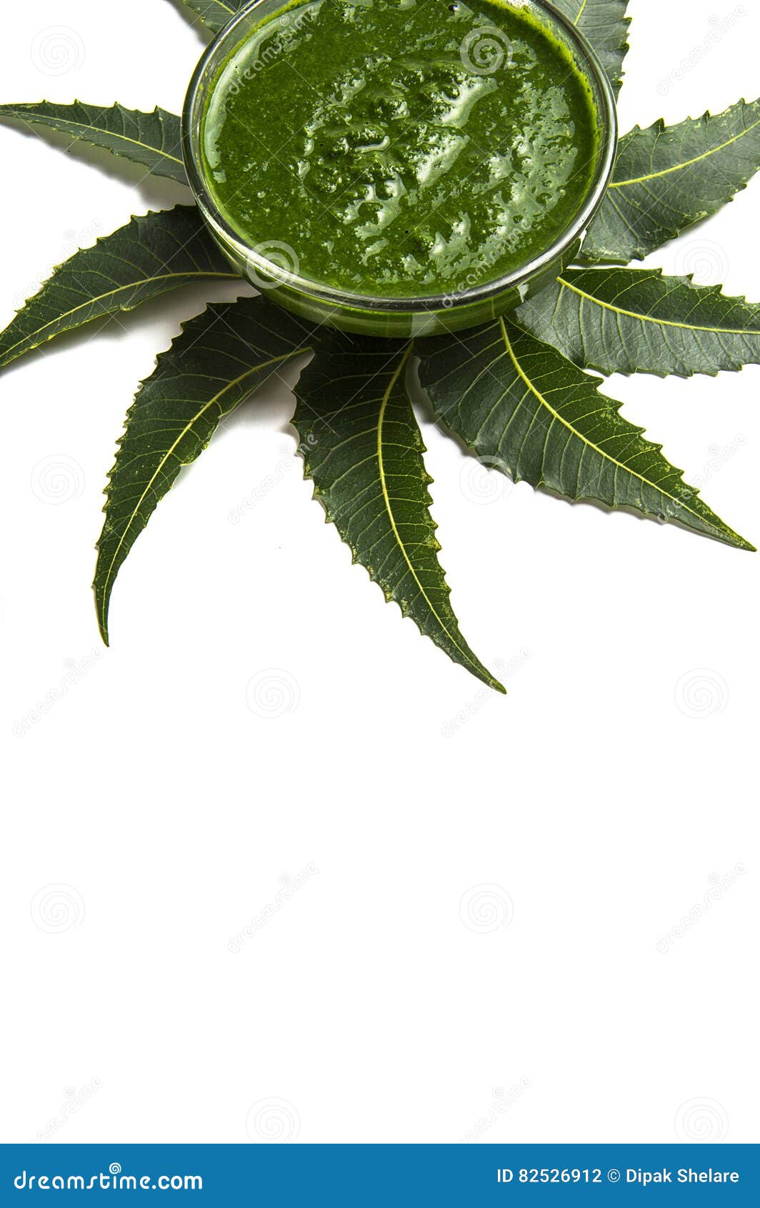 Medicinal Neem Leaves with Paste Stock Photo - Image of disease ...