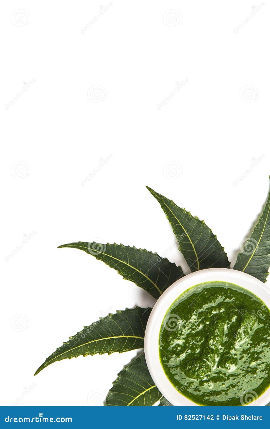 Medicinal Neem Leaves with Paste Stock Photo - Image of india, leaf ...