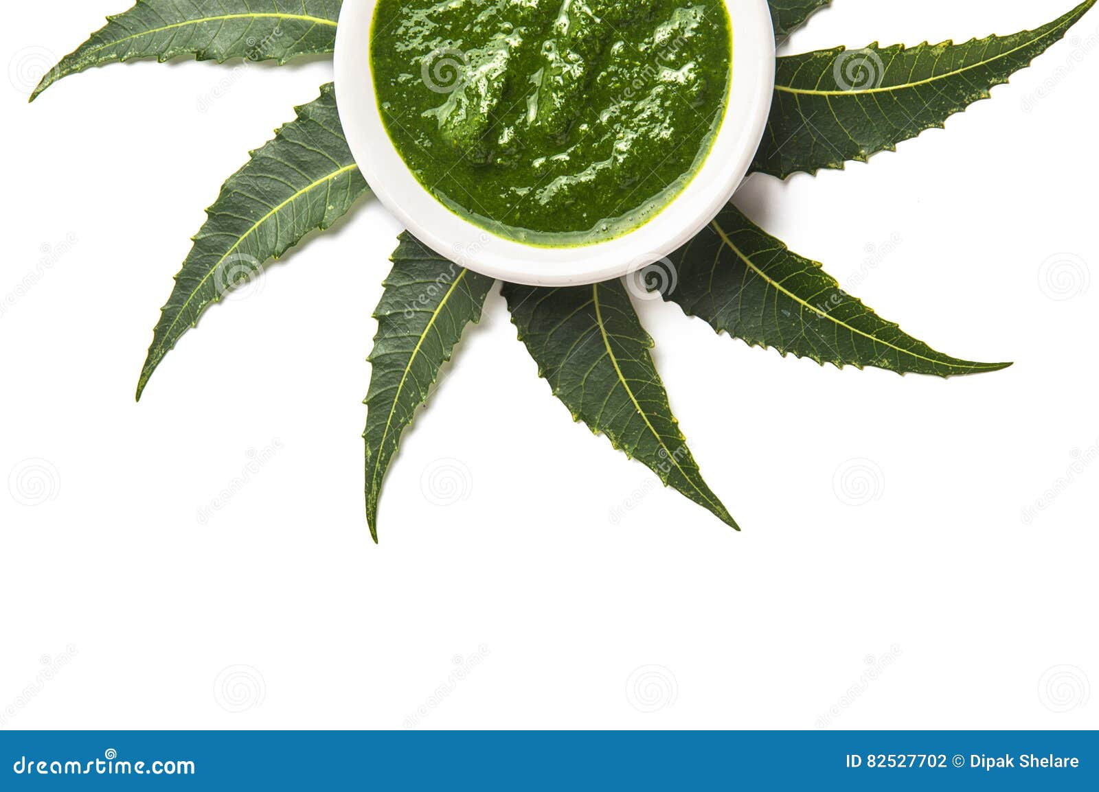 Medicinal Neem Leaves with Paste Stock Photo - Image of healthy, bowl ...