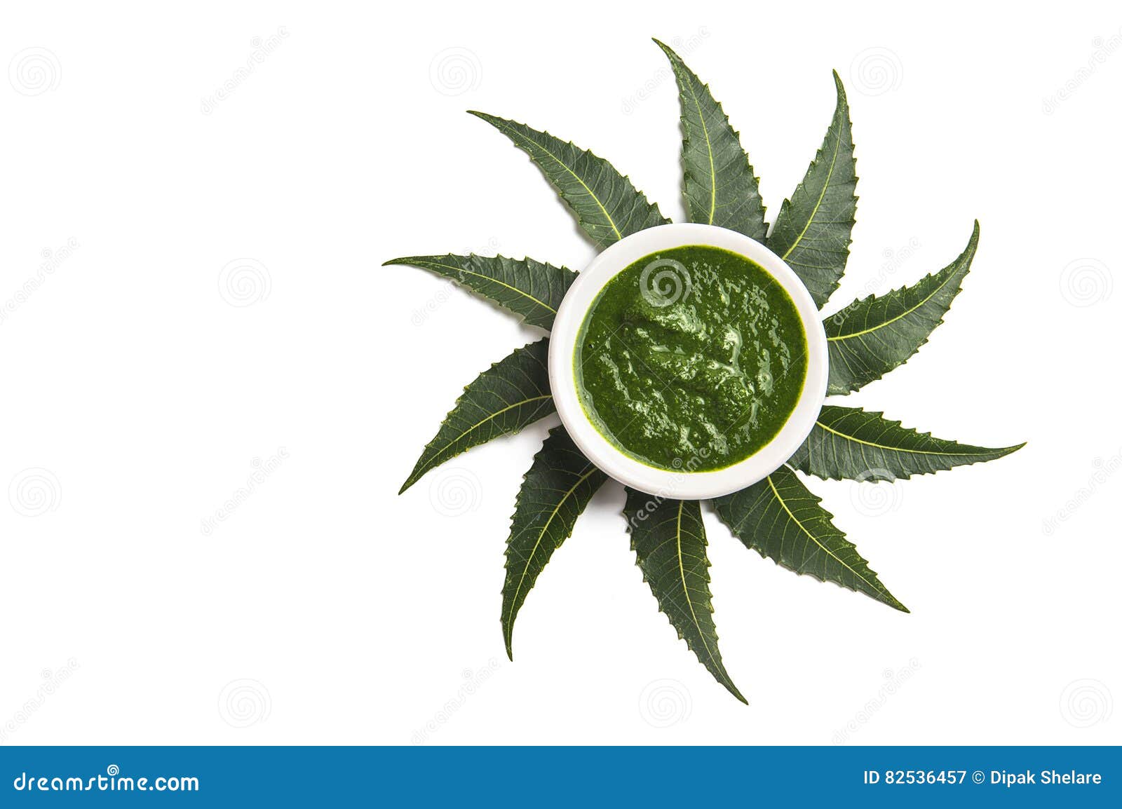 Medicinal Neem Leaves with Paste Stock Image - Image of healthy ...