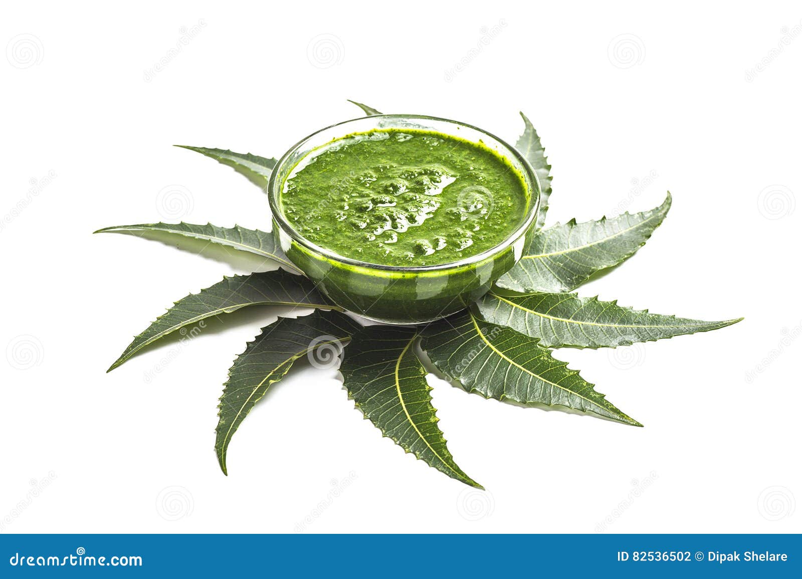 Medicinal Neem Leaves with Paste Stock Photo - Image of insecticide ...