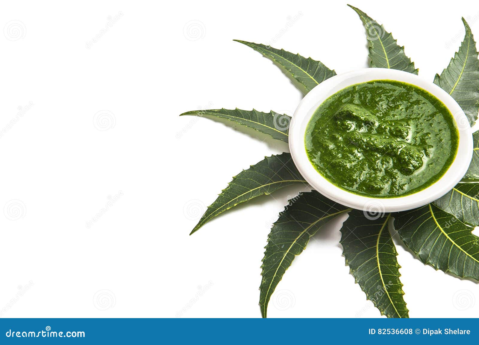 Medicinal Neem Leaves with Paste Stock Photo - Image of aristha, cure ...