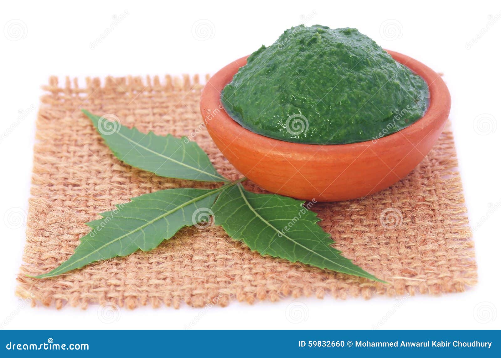 Medicinal Neem Leaves with Paste Stock Photo - Image of disease, green ...