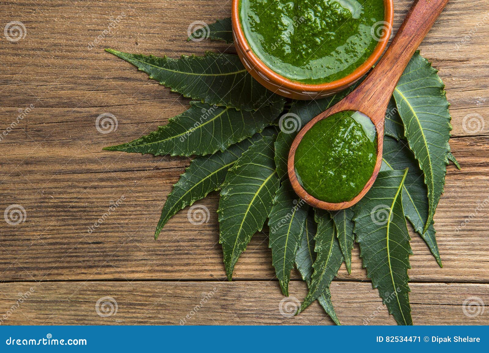 Medicinal Neem Leaves with Paste Stock Image - Image of branch, fresh ...