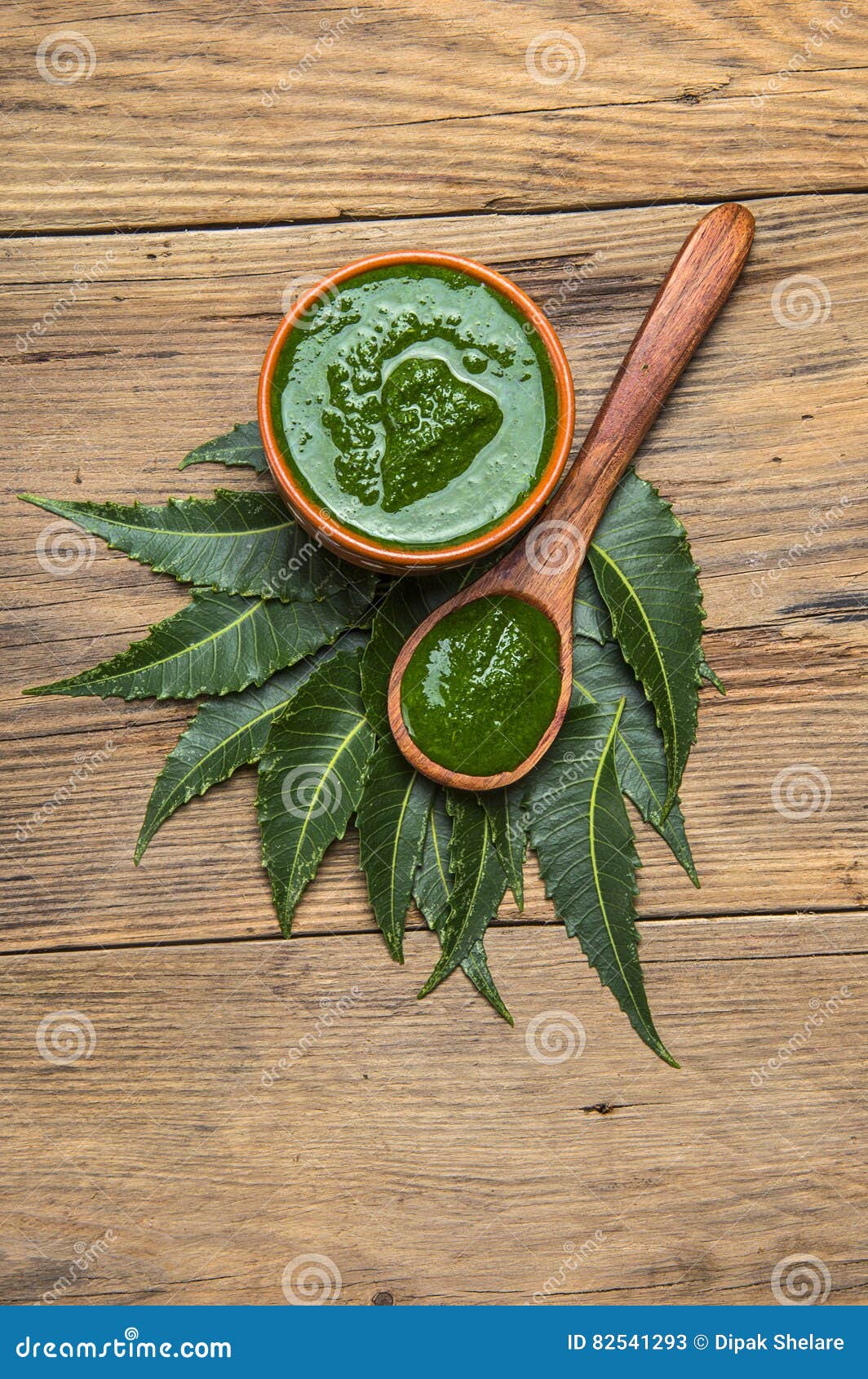 Medicinal Neem Leaves with Paste Stock Image - Image of juice, bowl ...