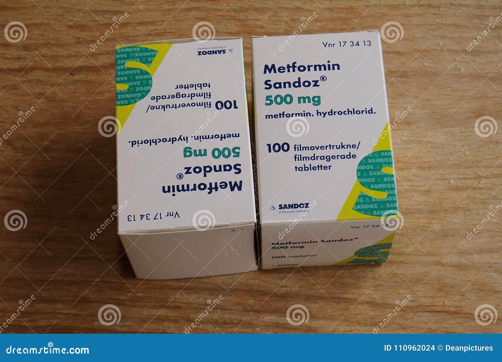 Medicinas Del Sandoz De Metformin En Copenhague Imagen de archivo ...