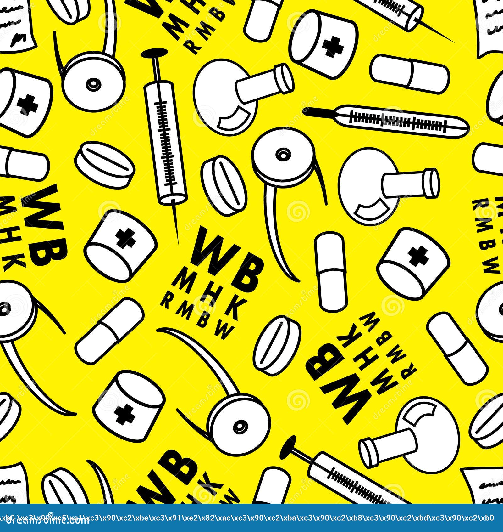 Medicine. Abstract Vector Seamless Pattern Stock Vector - Illustration ...