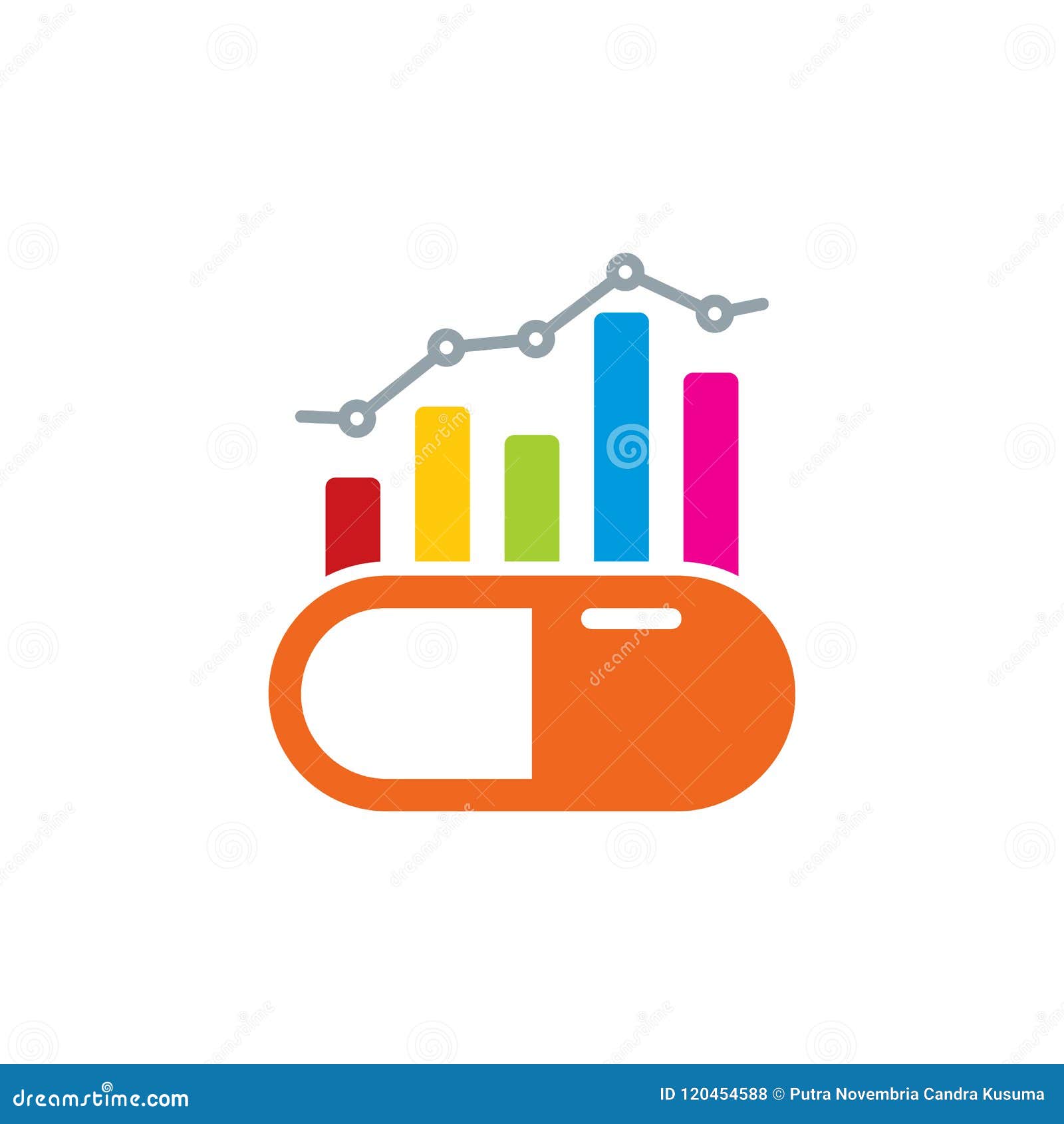 Medicine Analytic Logo Icon Design Stock Vector - Illustration of chart ...