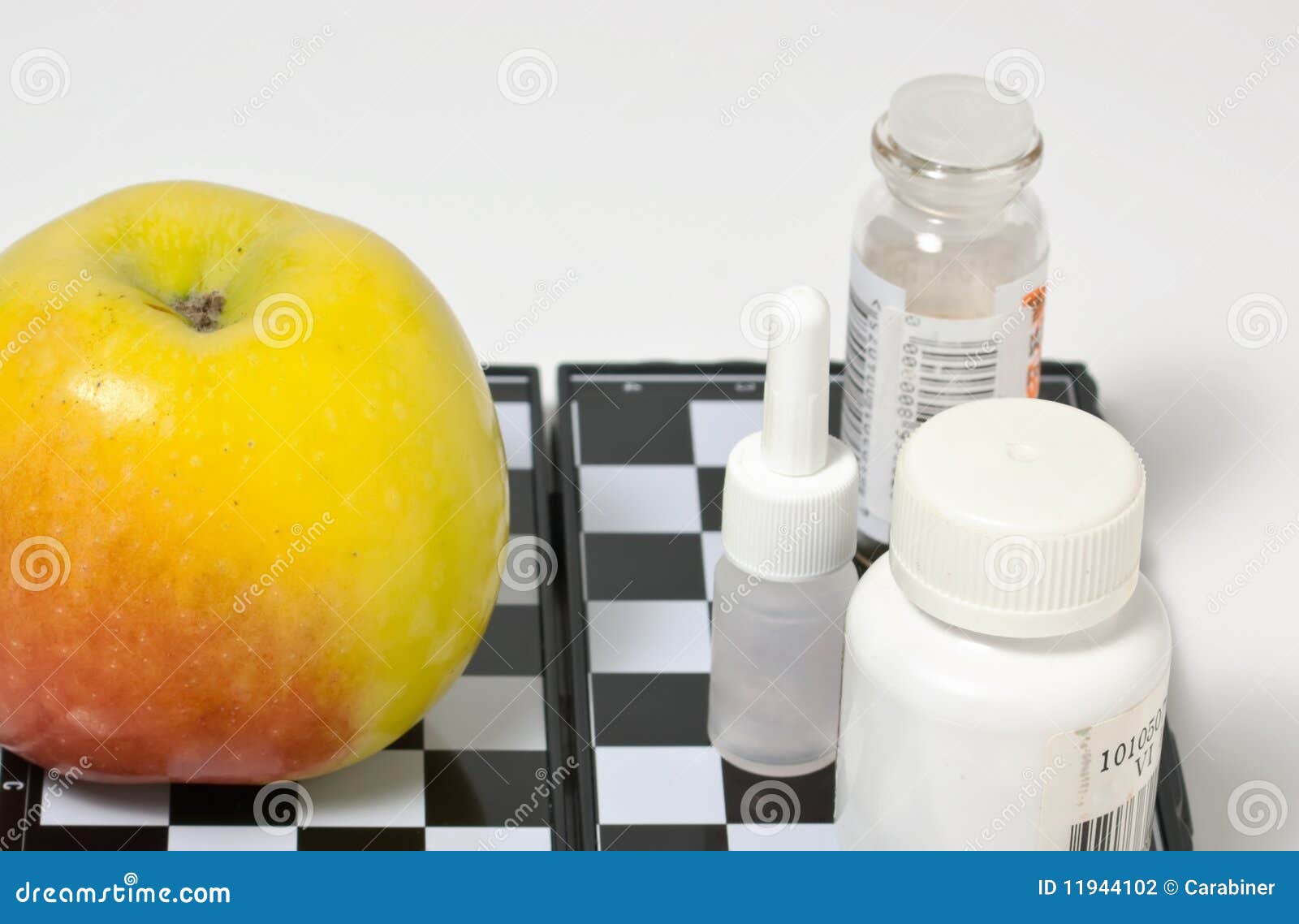 Medicine and an apple stock photo. Image of antibiotic - 11944102