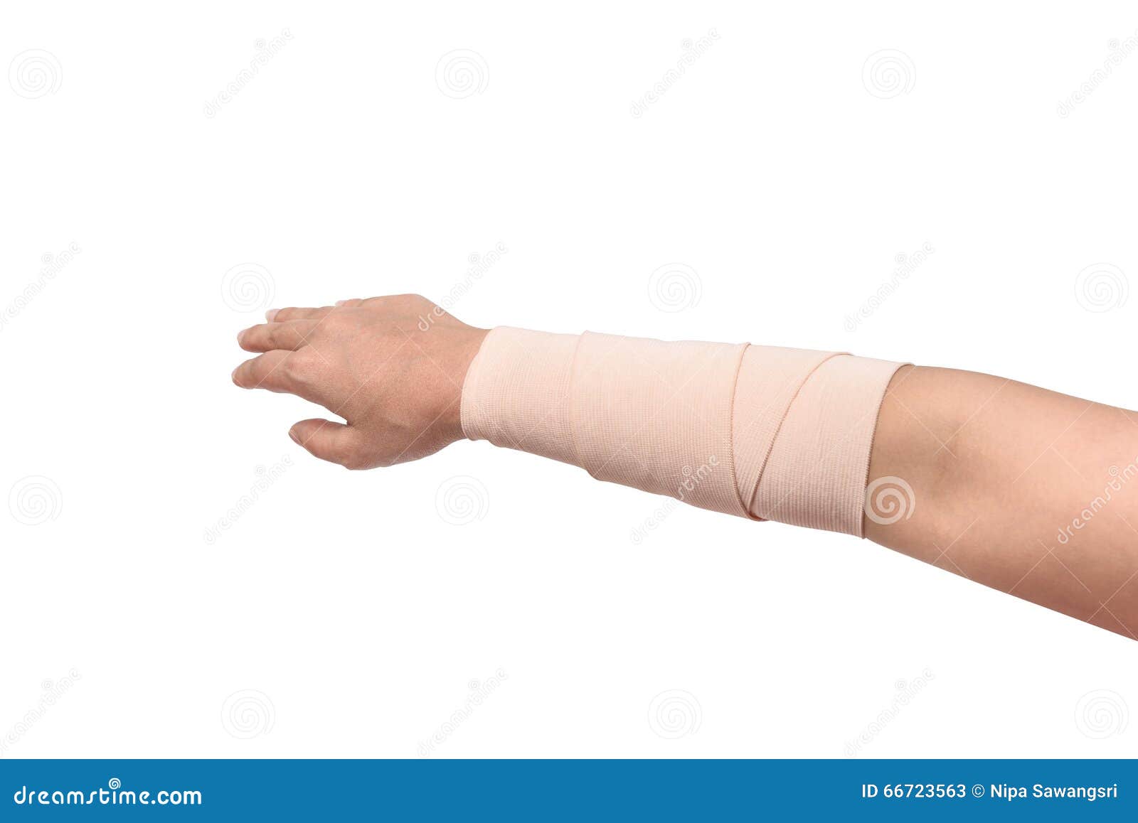 Medicine Bandage on Human Arm Isolated Stock Image - Image of surgery ...