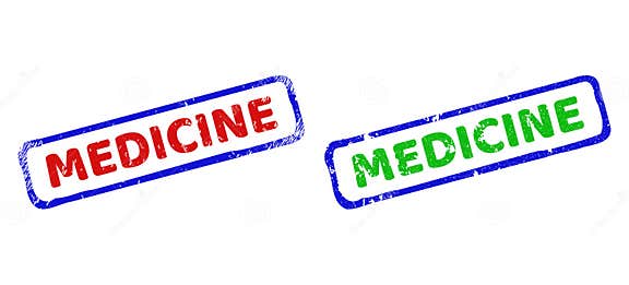 Medicine Bicolor Rough Rectangular Seals With Rubber Styles Stock