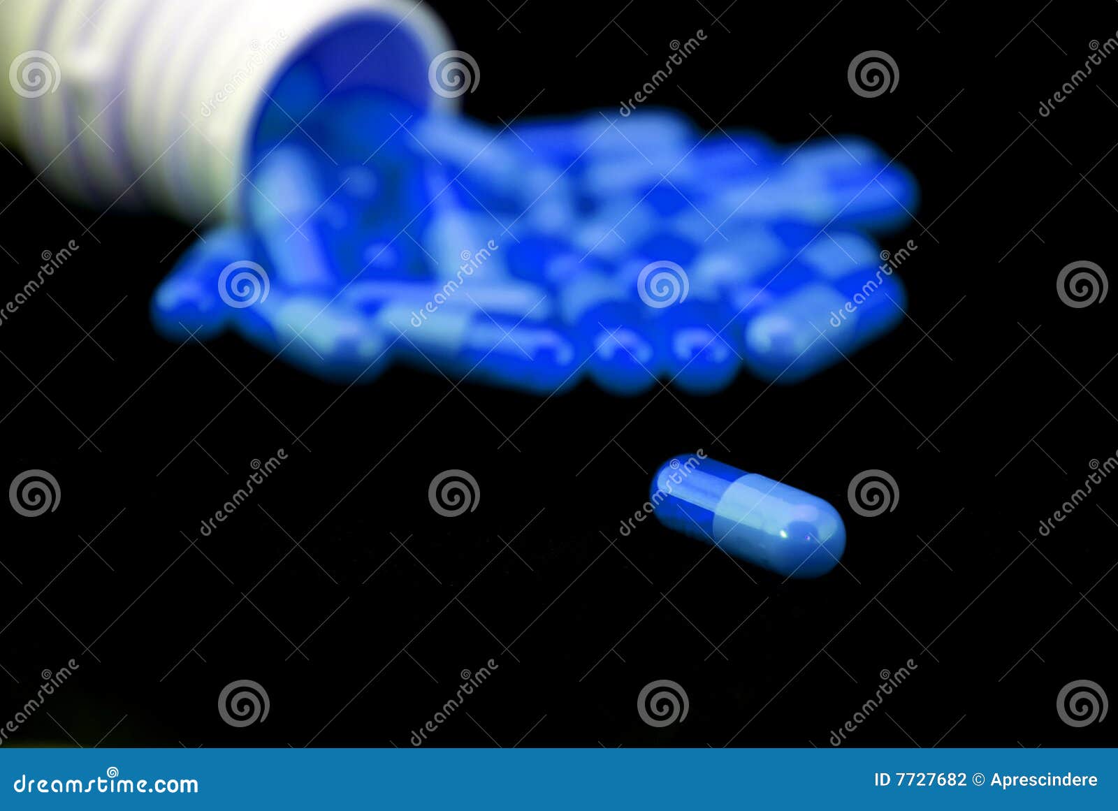 Medicine - Blue pill stock photo. Image of acids, addiction - 7727682