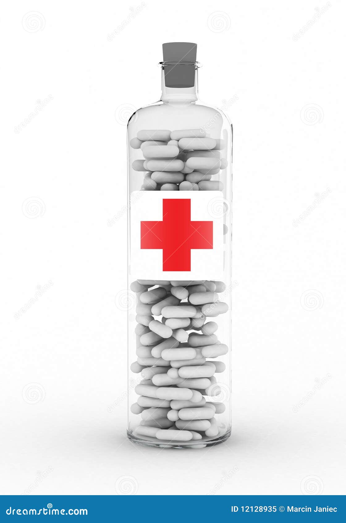 Medicine in the botle stock illustration. Illustration of design - 12128935
