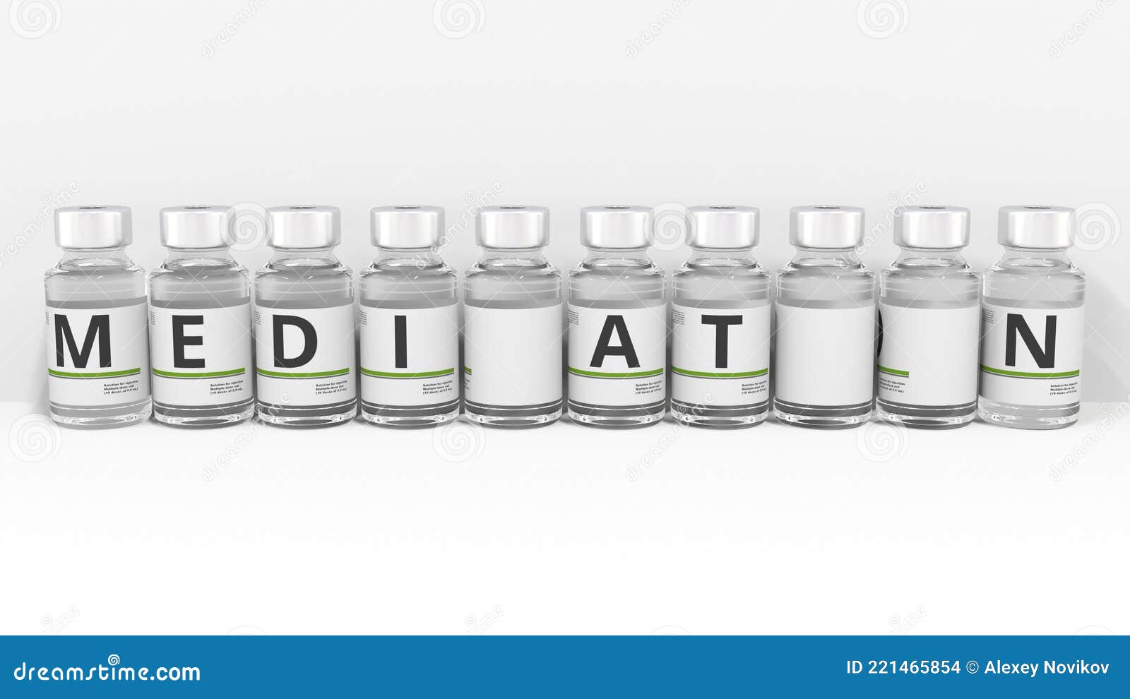 Medicine Bottles Compose MEDICATION Text. Conceptual 3d Animation Stock ...