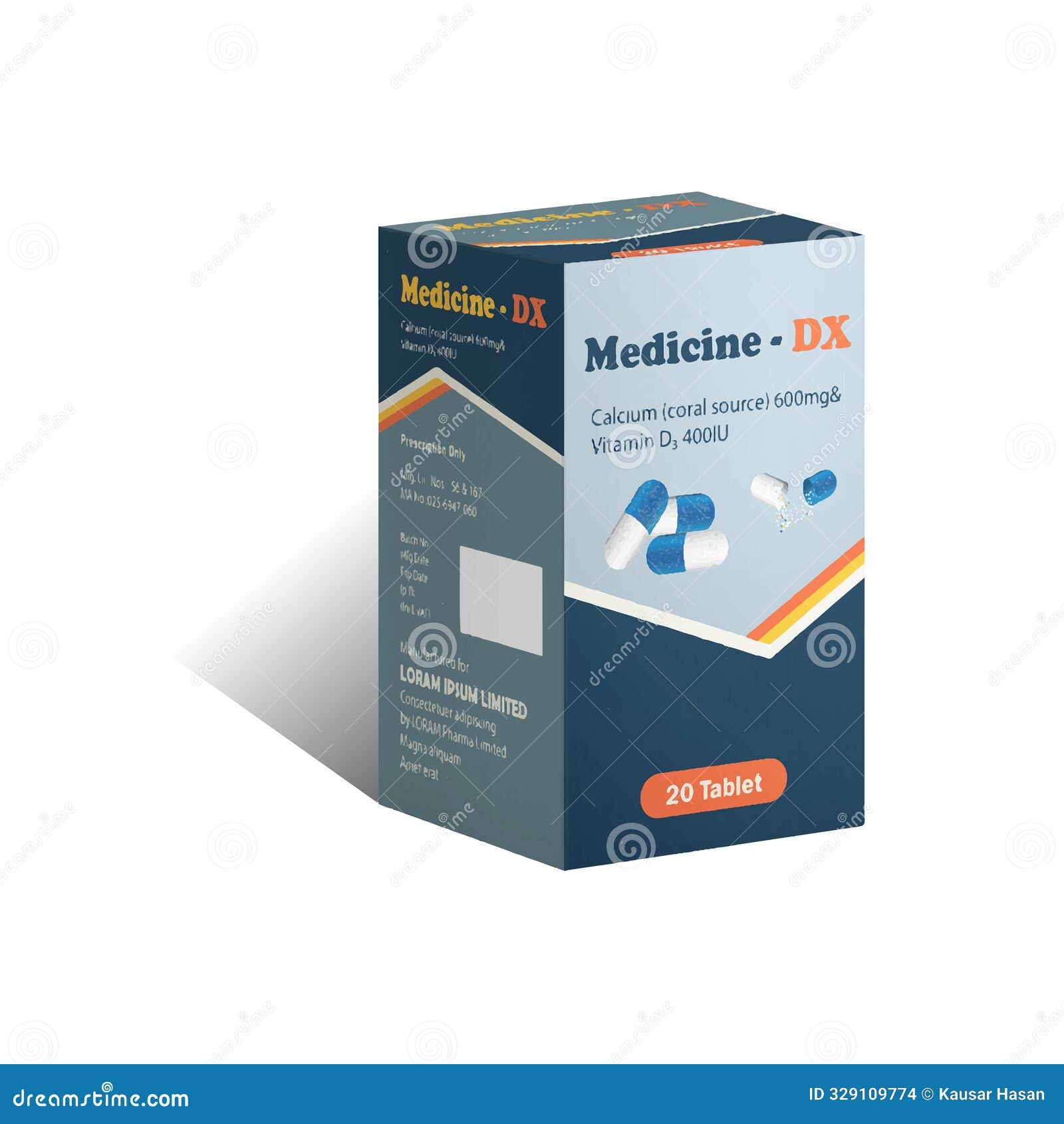 Medicine Box Packaging Design, 3D Box Stock Vector - Illustration of ...