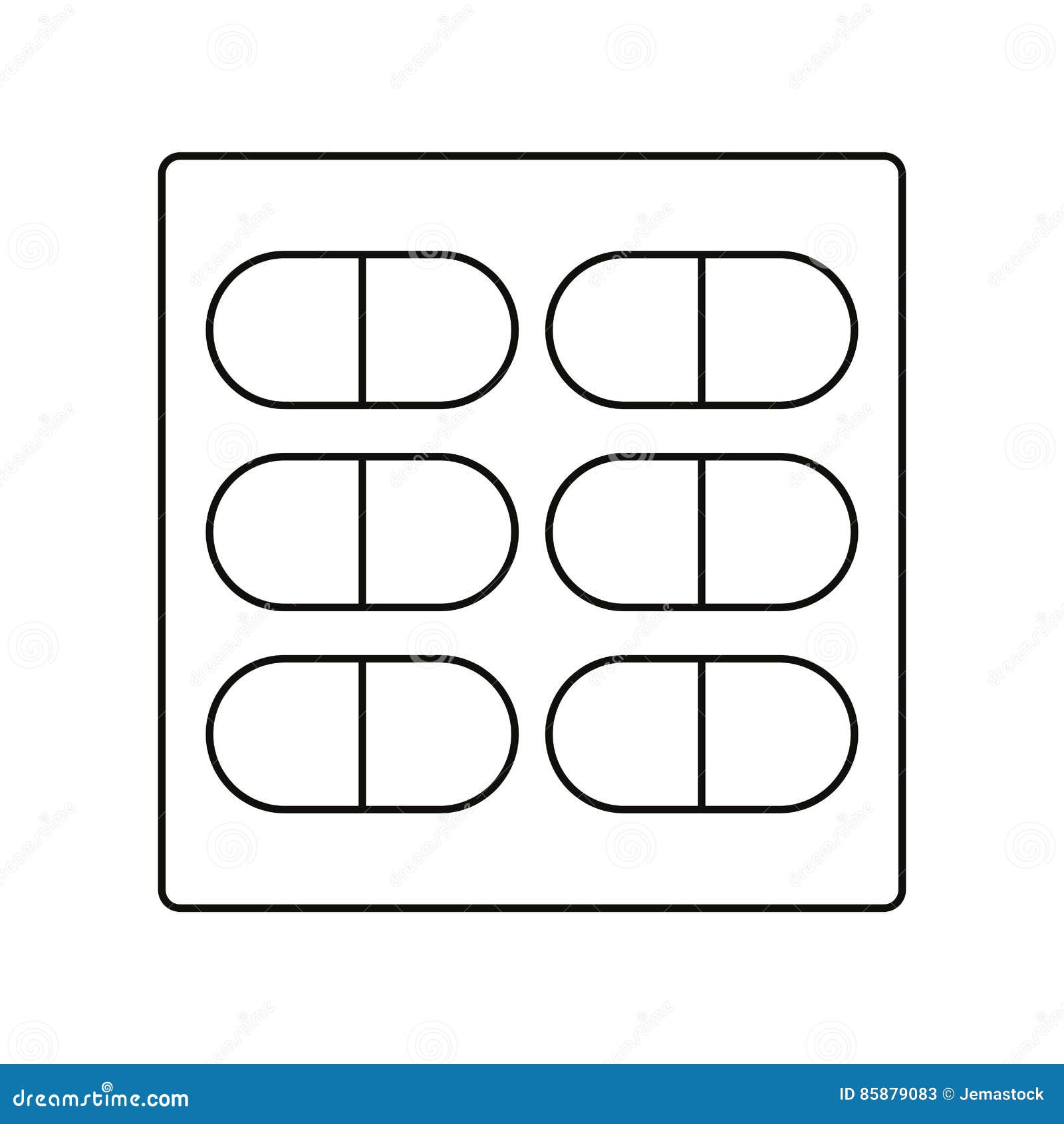 Medicine Capsule Pills Drug Thin Line Stock Vector - Illustration of ...