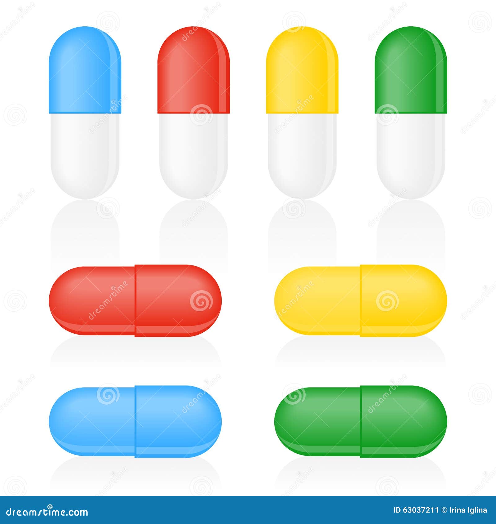 Medicine Capsule on white stock vector. Illustration of hospital - 63037211