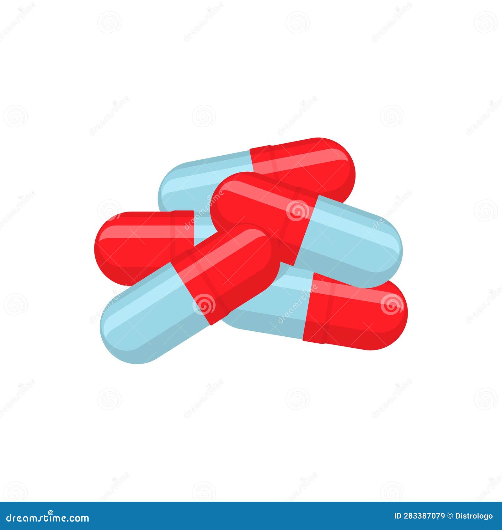 Medicine Capsules Vector Illustration in Flat Style Design Stock Vector ...