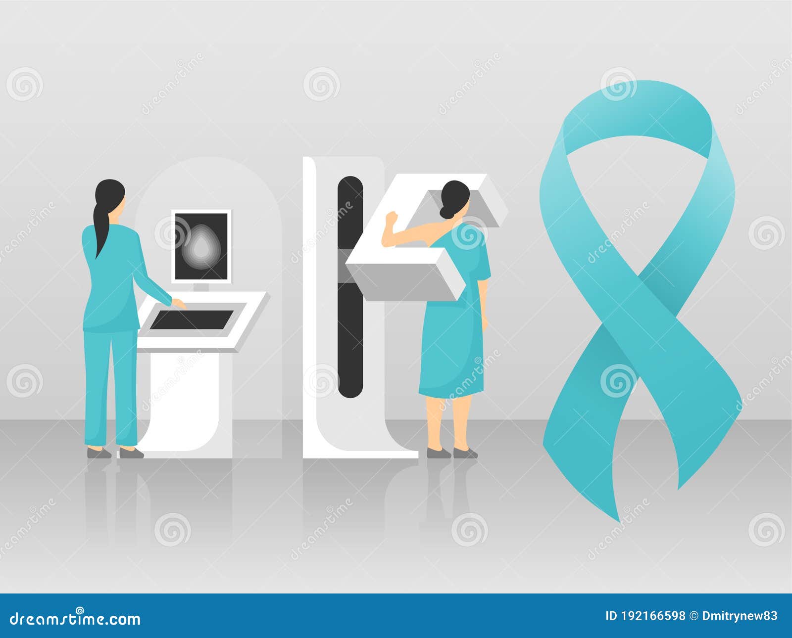 Mammogram - Breast Cancer Diagnostics Cartoon Vector | CartoonDealer ...