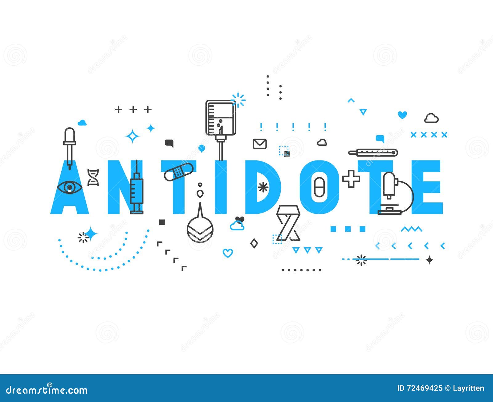 Medicine concept antidote stock vector. Illustration of dose - 72469425