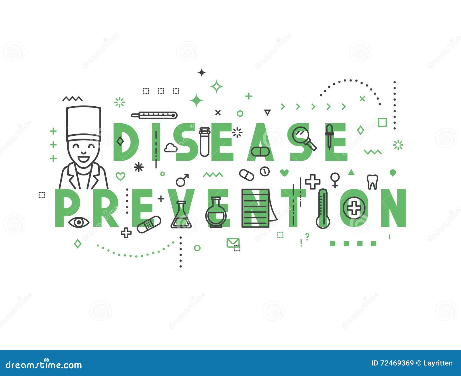 Medicine Concept Design Disease Prevention Stock Vector - Illustration ...