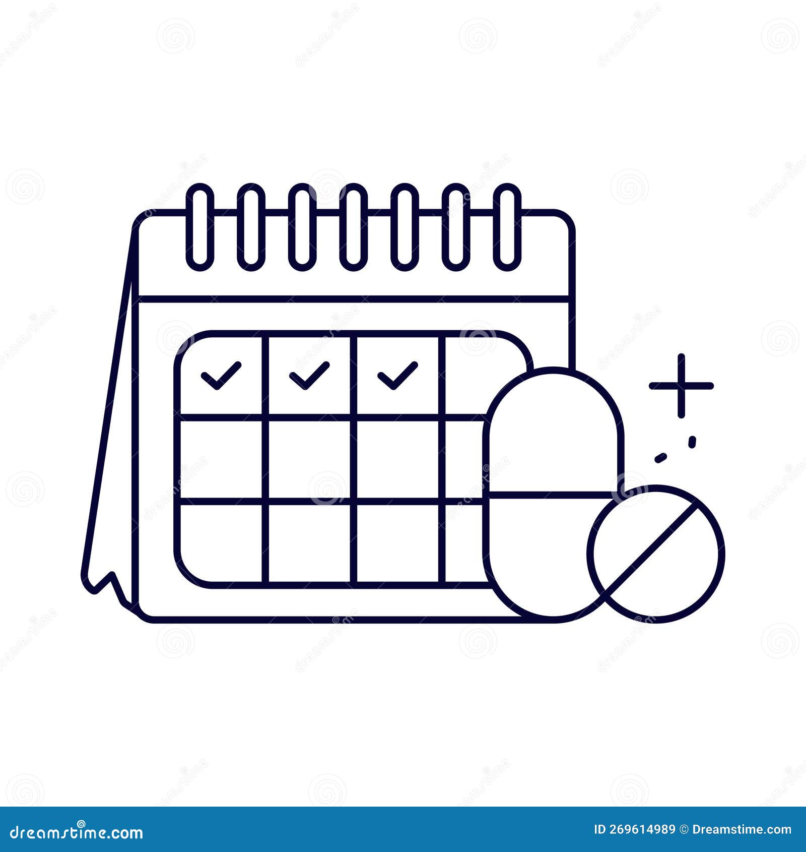 Medicine in date icon stock vector. Illustration of coronavirus - 269614989