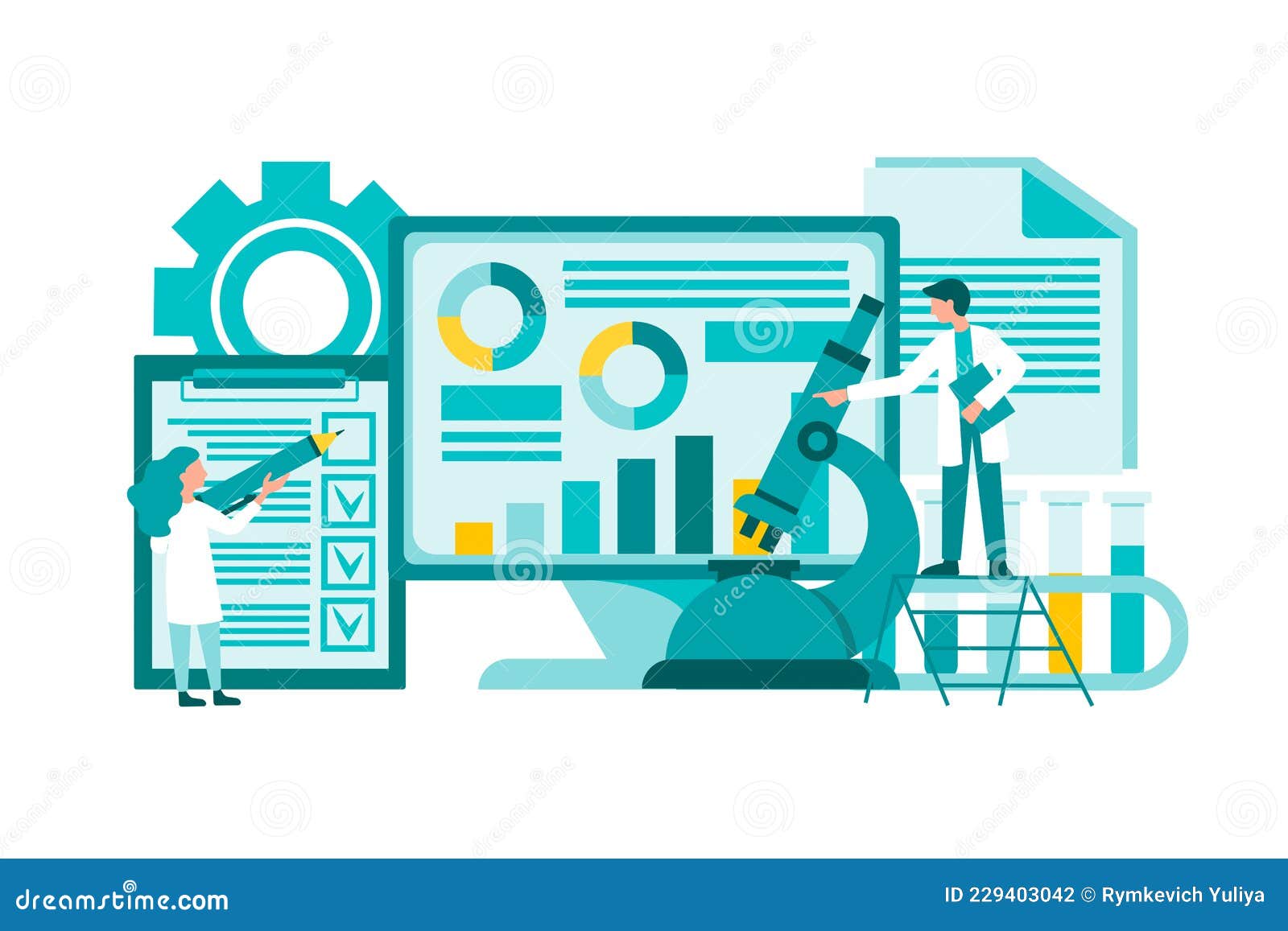 Medicine Diagnostics and Analysis Laboratory Research. Infographics of ...