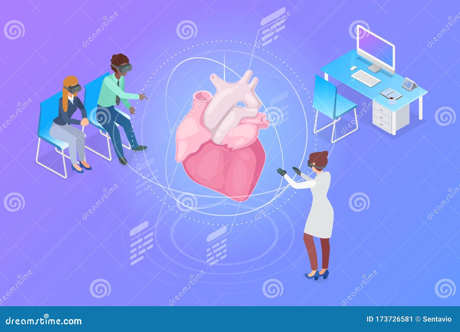 Diagnostics Heart In Red Design Vector Illustration | CartoonDealer.com ...