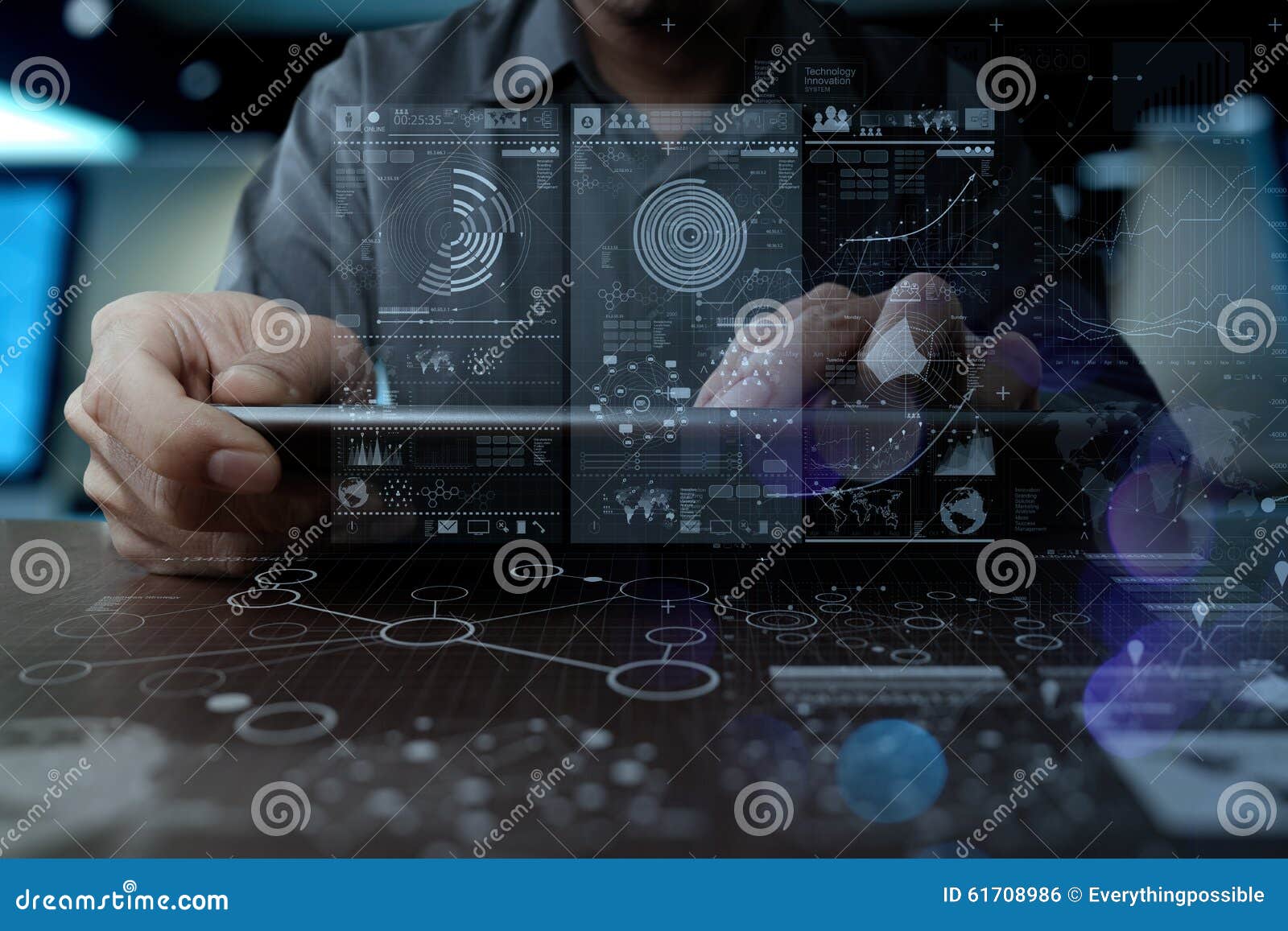 Medicine Doctor Hand Working with Modern Computer Interface As M Stock ...