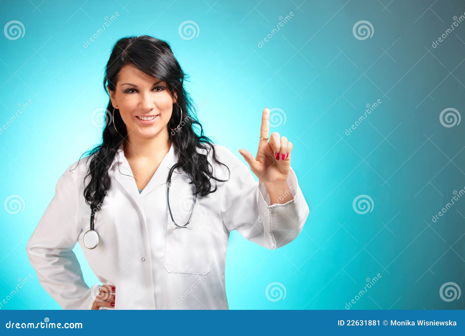 Medicine Doctor Pointing at Something Stock Image - Image of modern ...